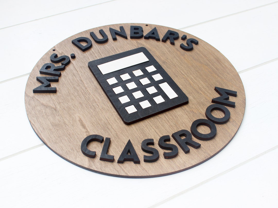 Math Teacher Custom Gift Laser Cut Sign 3D Lettering Classroom - Etsy
