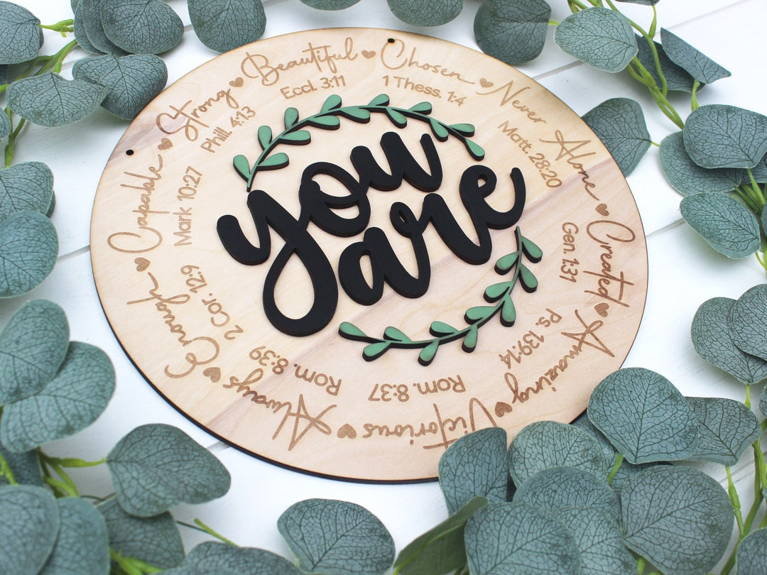 You Are Sign Christian Affirmations Bible Verse Scripture Girls Room ...