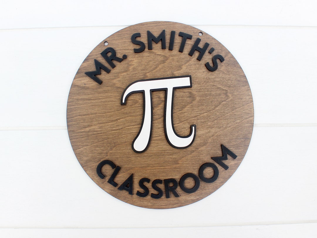 Math Teacher Custom Gift Laser Cut Sign 3D Lettering Classroom Door ...