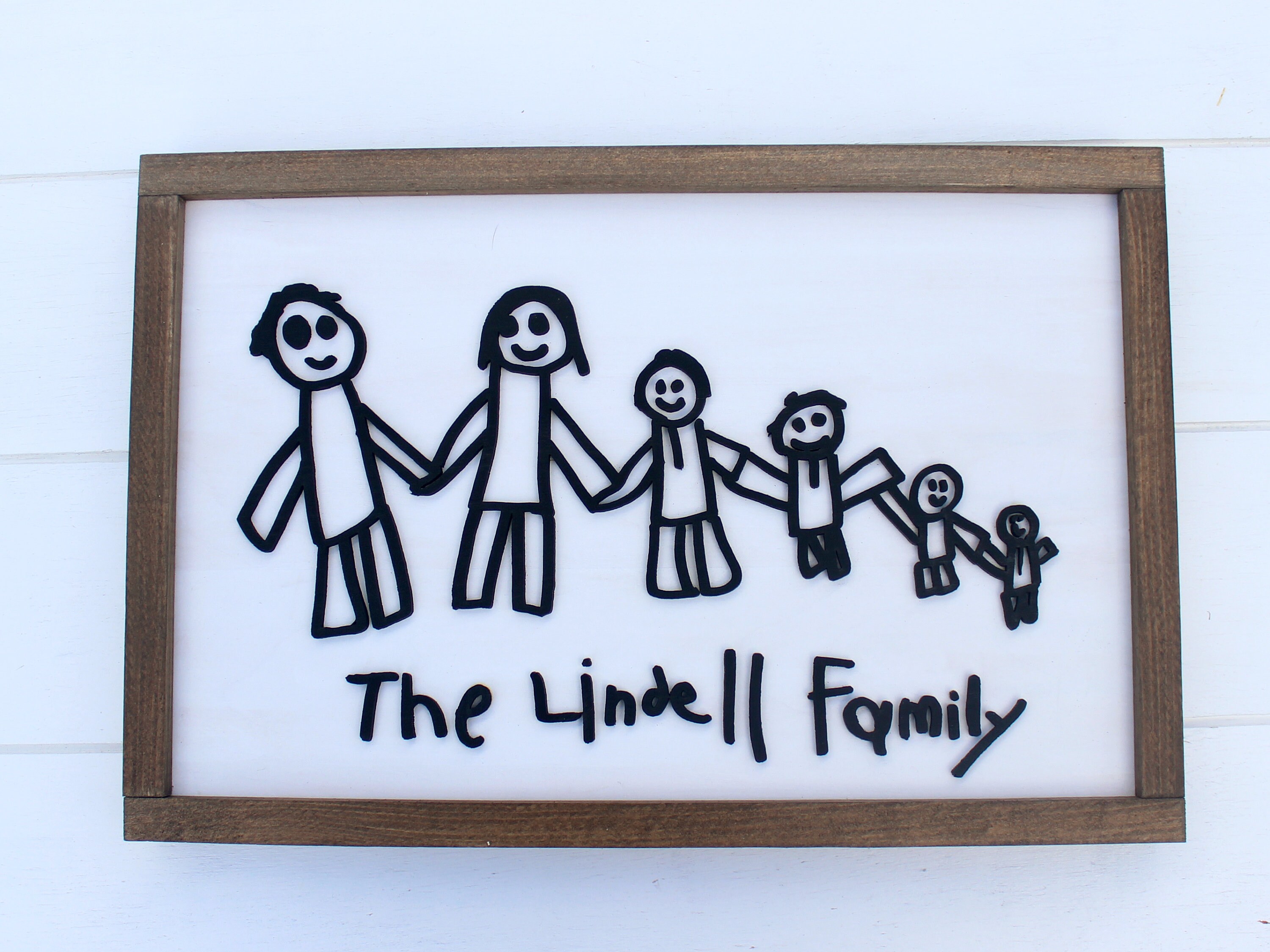 Custom 3D Lettering Laser Cut Kids Artwork Drawing Mothers Day Gift ...