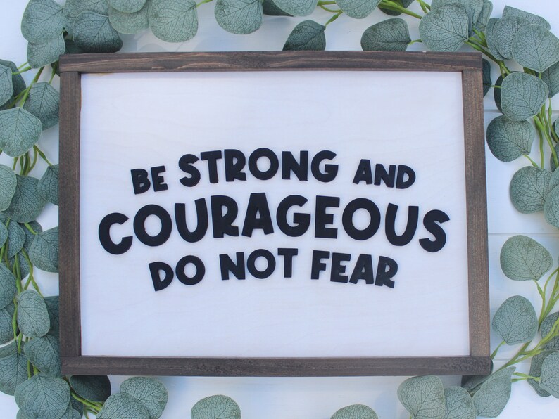 Be Strong and Courageous 3D Lettering Joshua 1: 9 Framed - Etsy