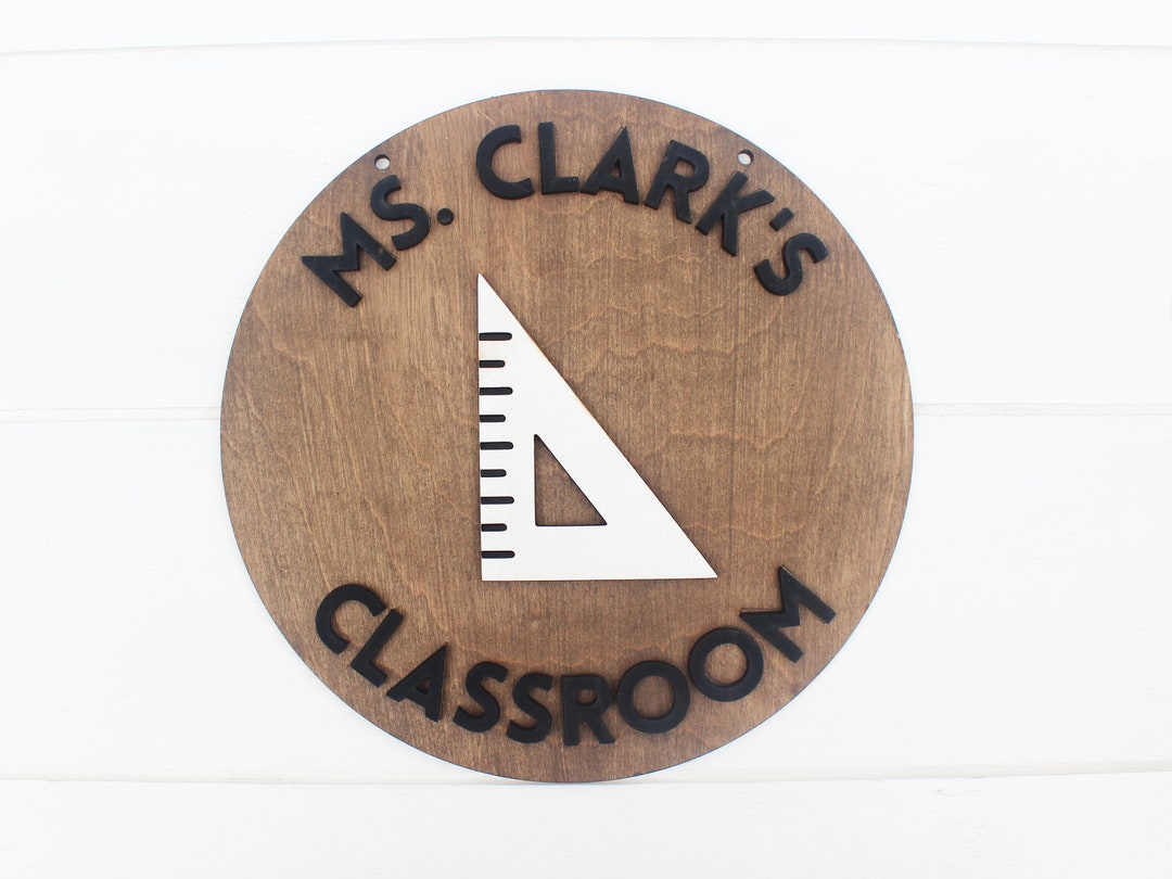 Math Teacher Custom Gift Laser Cut Sign 3D Lettering Classroom Door ...