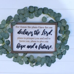For I Know the Plans Jeremiah 29 11 Framed 3D Lettering Bible Verse ...