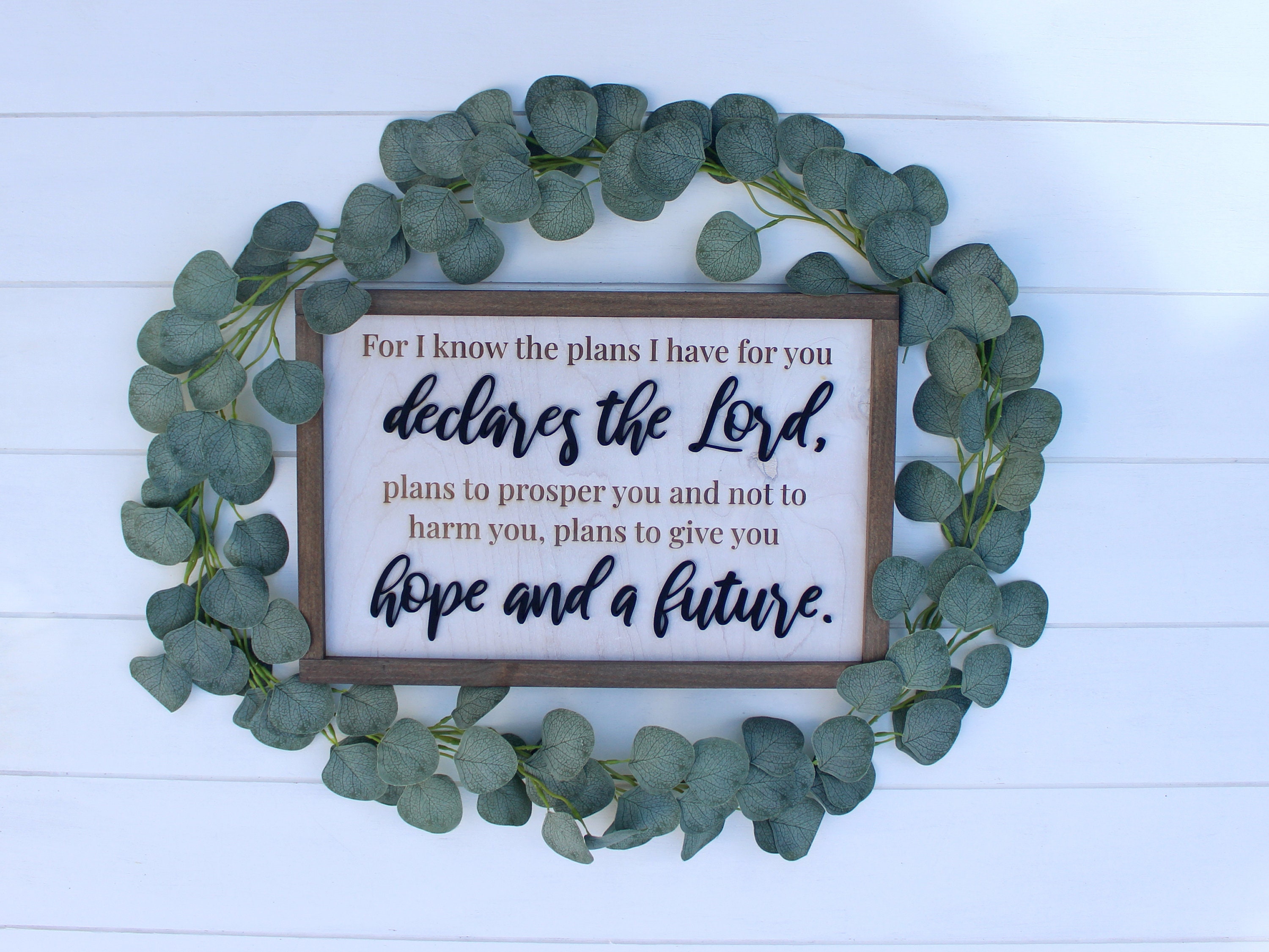 For I Know the Plans Jeremiah 29 11 Framed 3D Lettering Bible - Etsy
