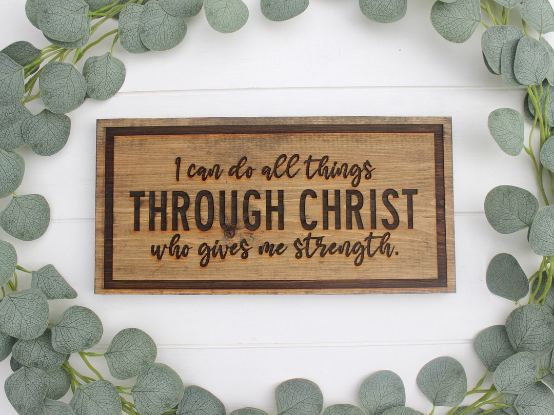 Engraved Wood Bible Verse Sign: Rustic Farmhouse Decor - Etsy
