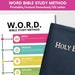WORD Bible Study Template: Scripture Journaling Guide (digital Download ...