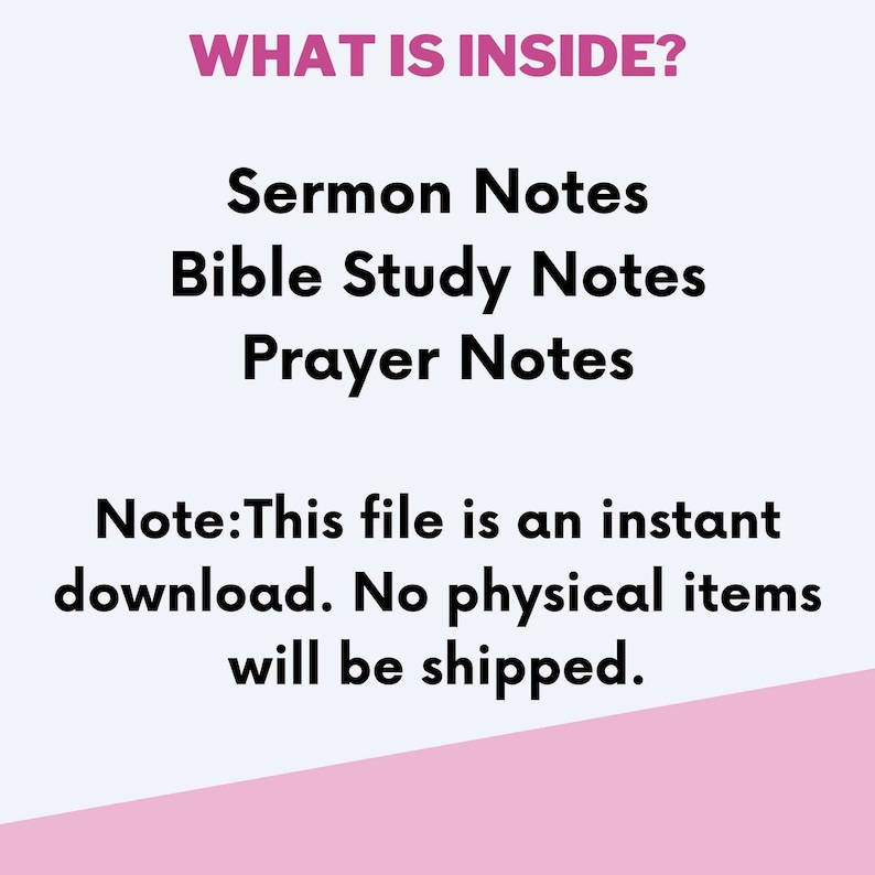 Sunday School Bible Study Set for Kids Sermon Church Prayer - Etsy