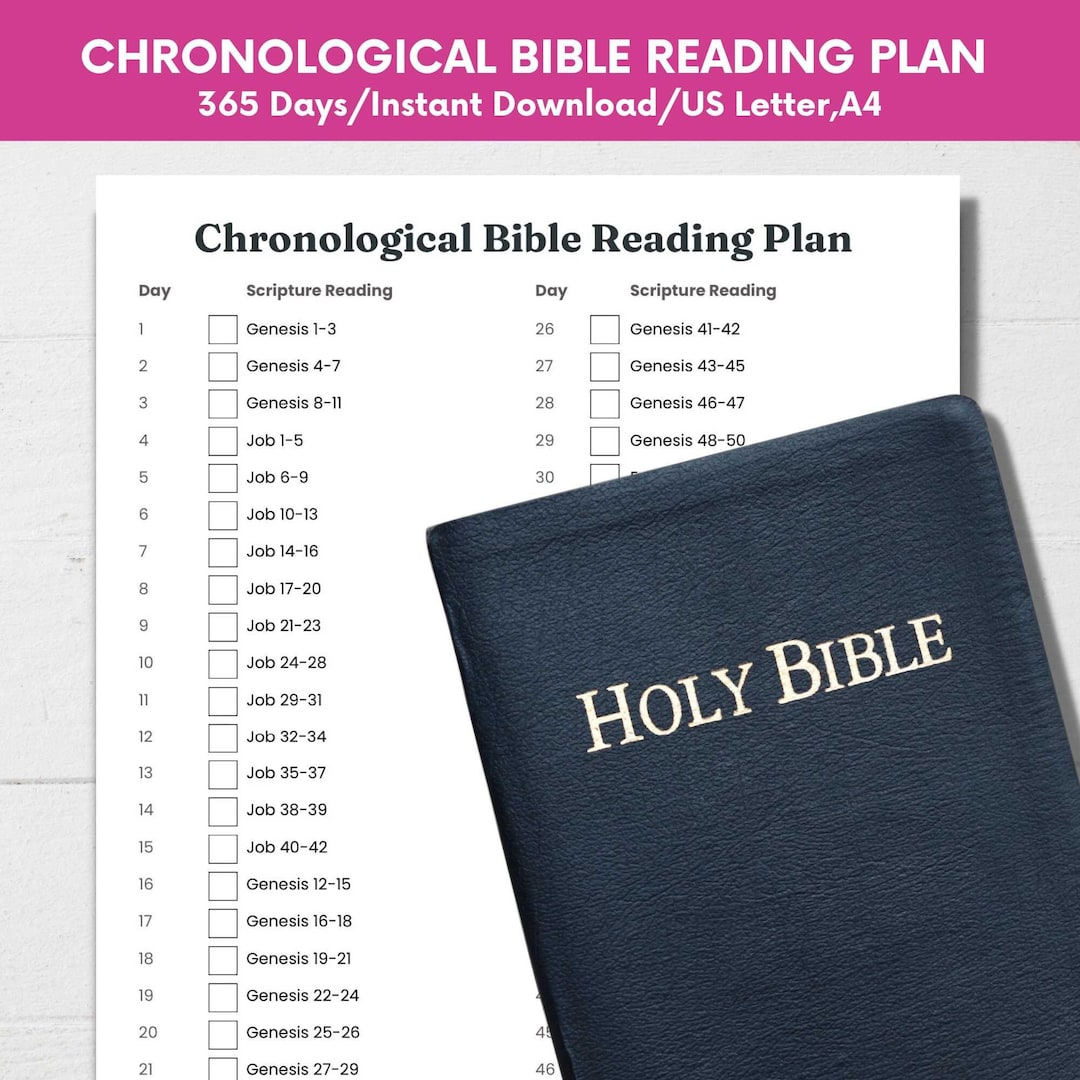 365 Days Printable Chronological Scripture Reading Plan,read the Bible ...