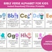 Kids Printable Alphabet Bible Verse Cards From A to Z,ABC Scripture ...