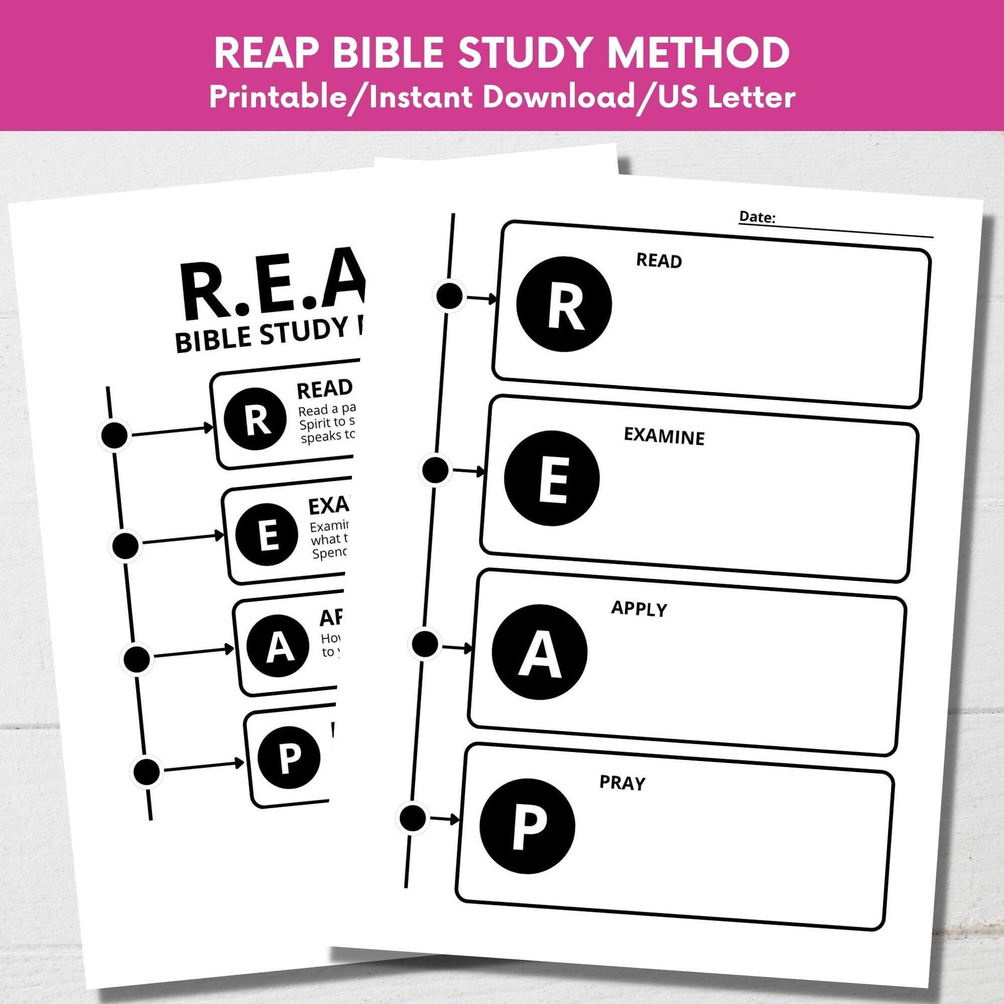 Printable REAP Bible Study Method for Youth Group,christian Bible Study ...