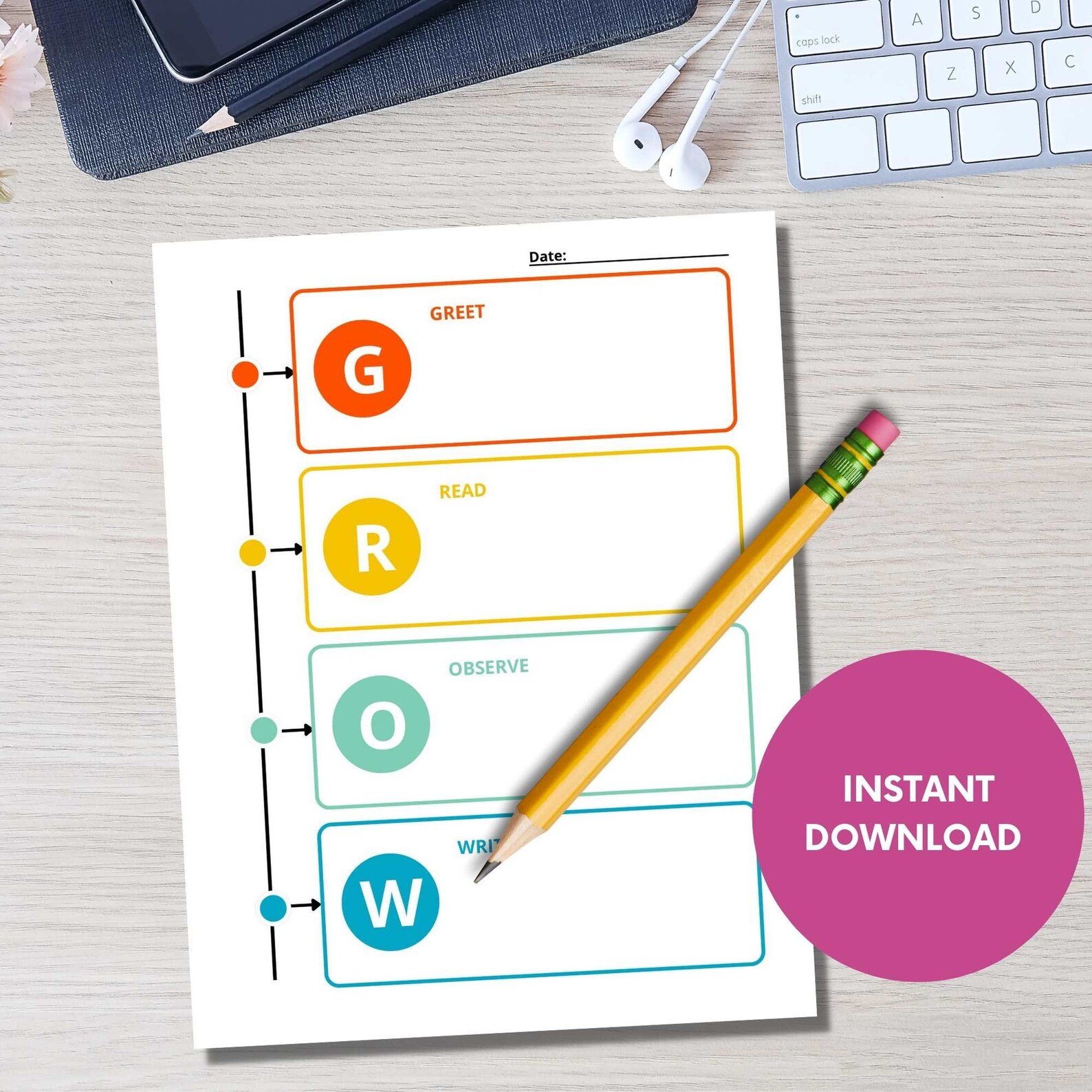 Printable GROW Bible Study Tool for Beginners,christian Devotional ...