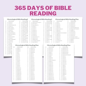 365 Days Printable Chronological Scripture Reading Plan,read the Bible ...