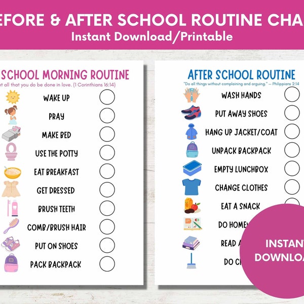 After School Routine - Etsy