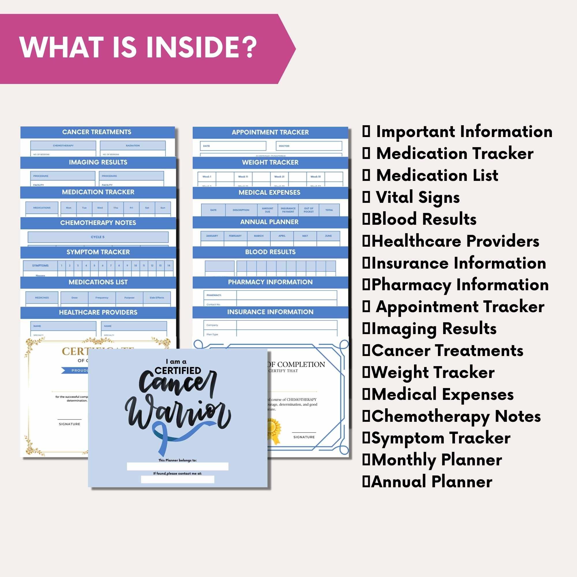 Colon Cancer Planner: Medical Tracker, Survivor Gift (digital Download ...
