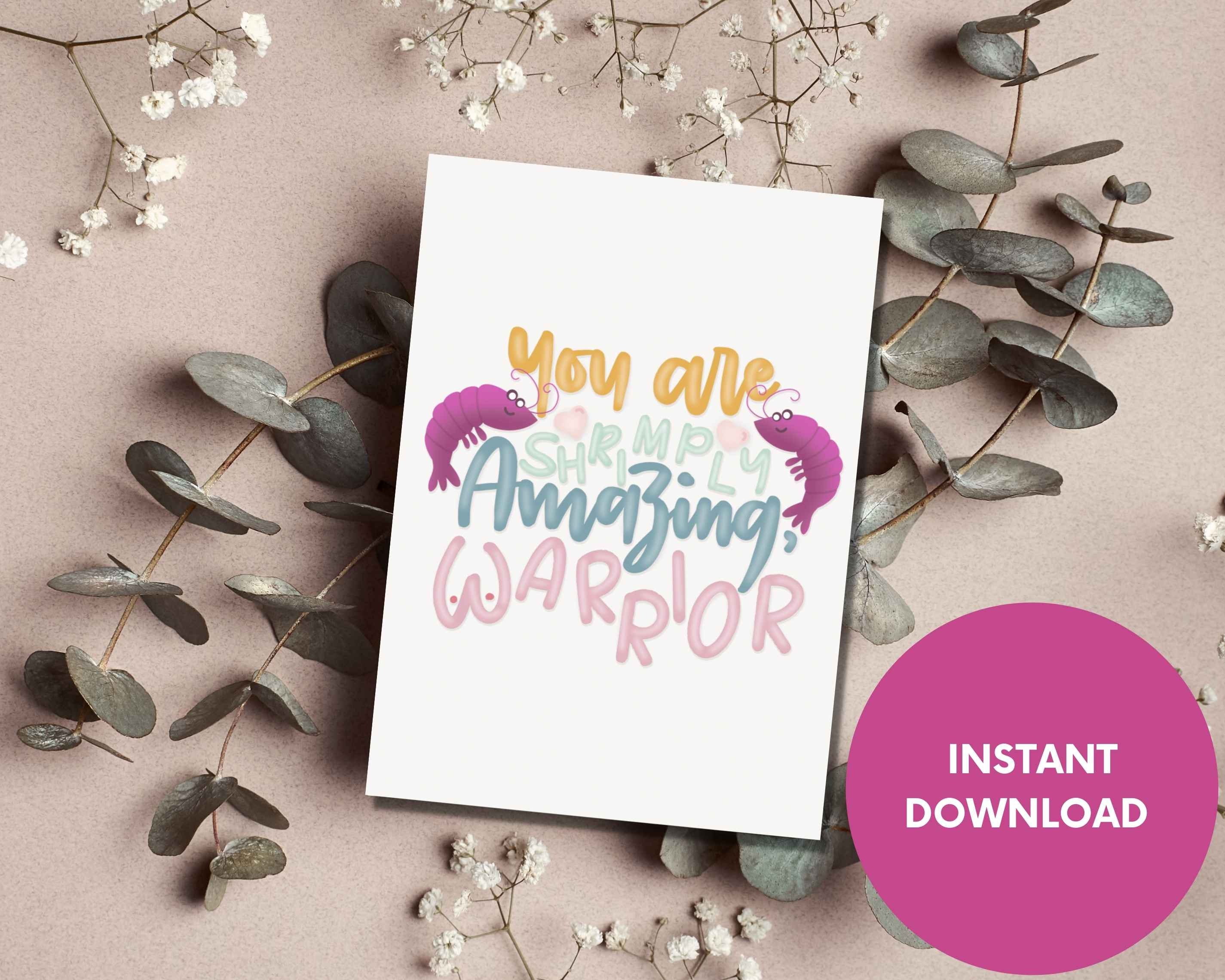 Printable Empathy Card for a Friend With Cancer,sympathy Encouragement ...