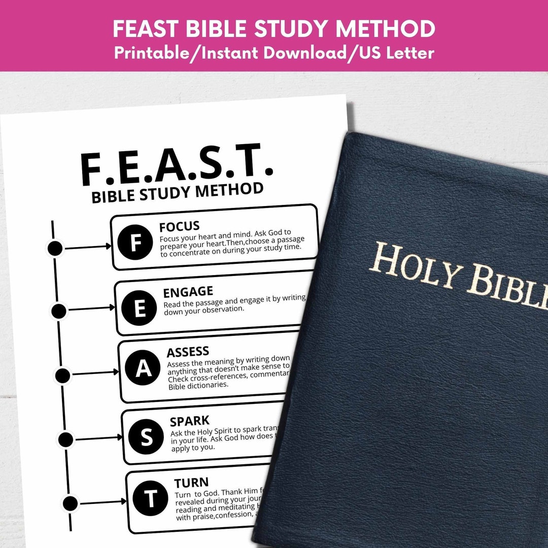 Simple Printable FEAST Devotional Template Tool,christian Bible Study ...
