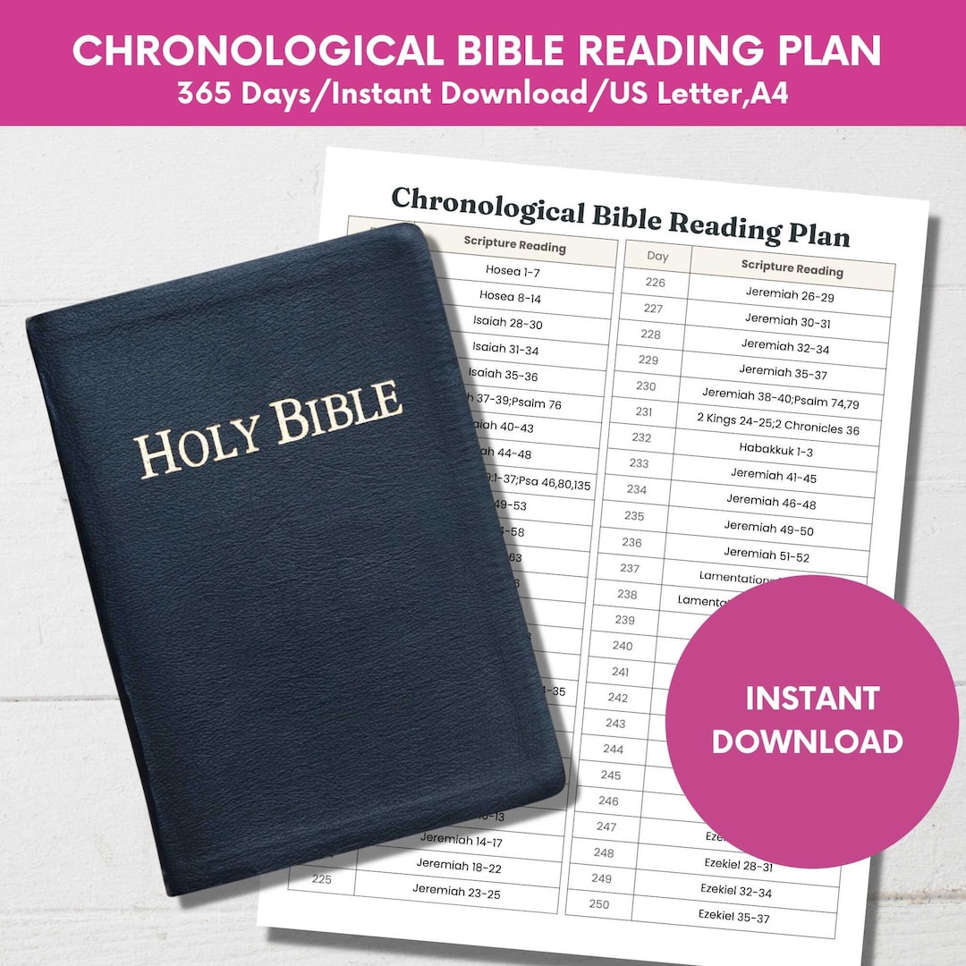 365 Days Printable Chronological Scripture Reading Plan,read the Bible ...