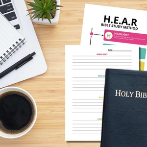 HEAR Bible Study Printable: Christian Devotional Template (digital ...
