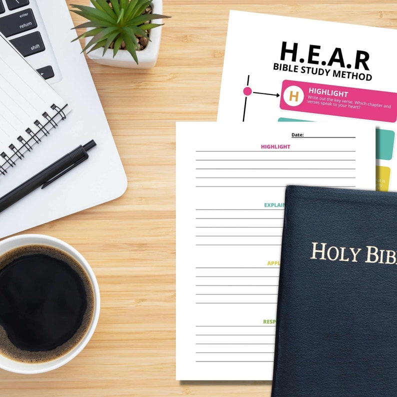 HEAR Bible Study Printable: Christian Devotional Template (digital ...