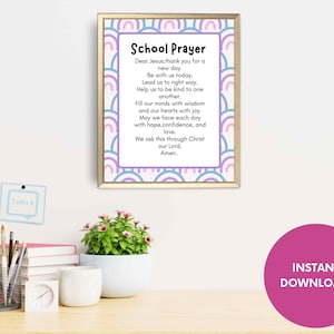School Prayer Printable: Christian Classroom Decor (digital Download ...