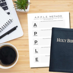 Printable APPLE Bible Study Tool for Beginners,christian Devotional ...