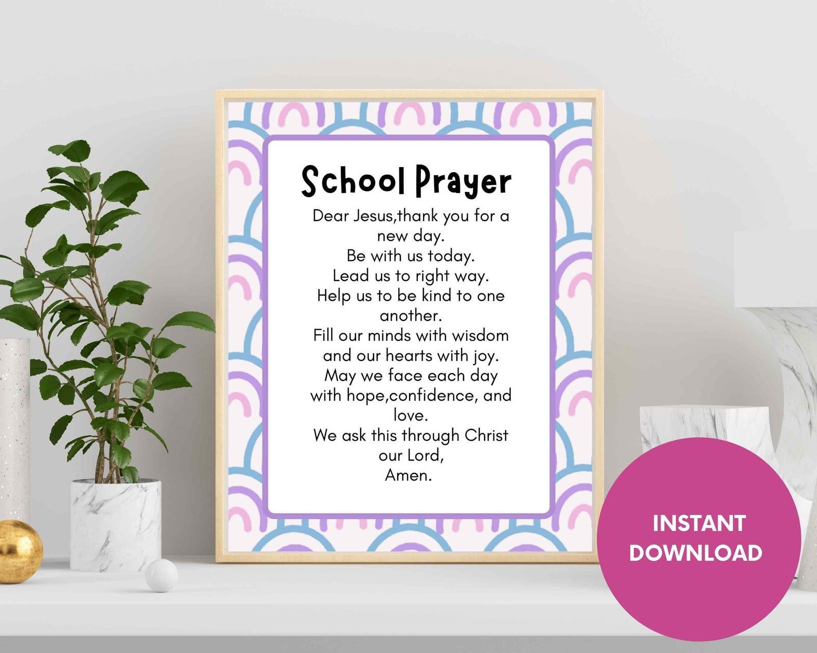 Daily Morning Prayer for Kids,back to School Christian Classroom Prayer ...