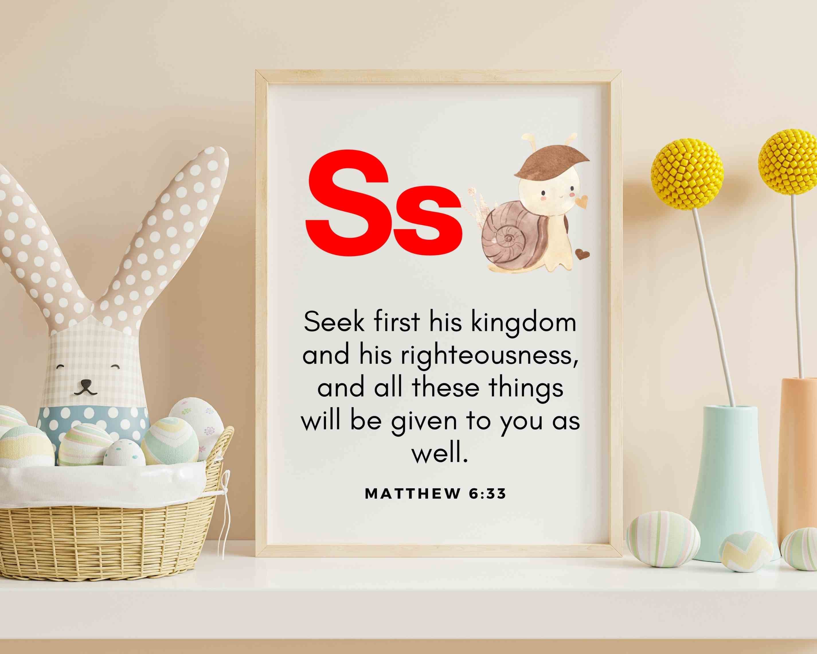 Kids Printable Alphabet Bible Verse Cards From A to Z,ABC Scripture ...