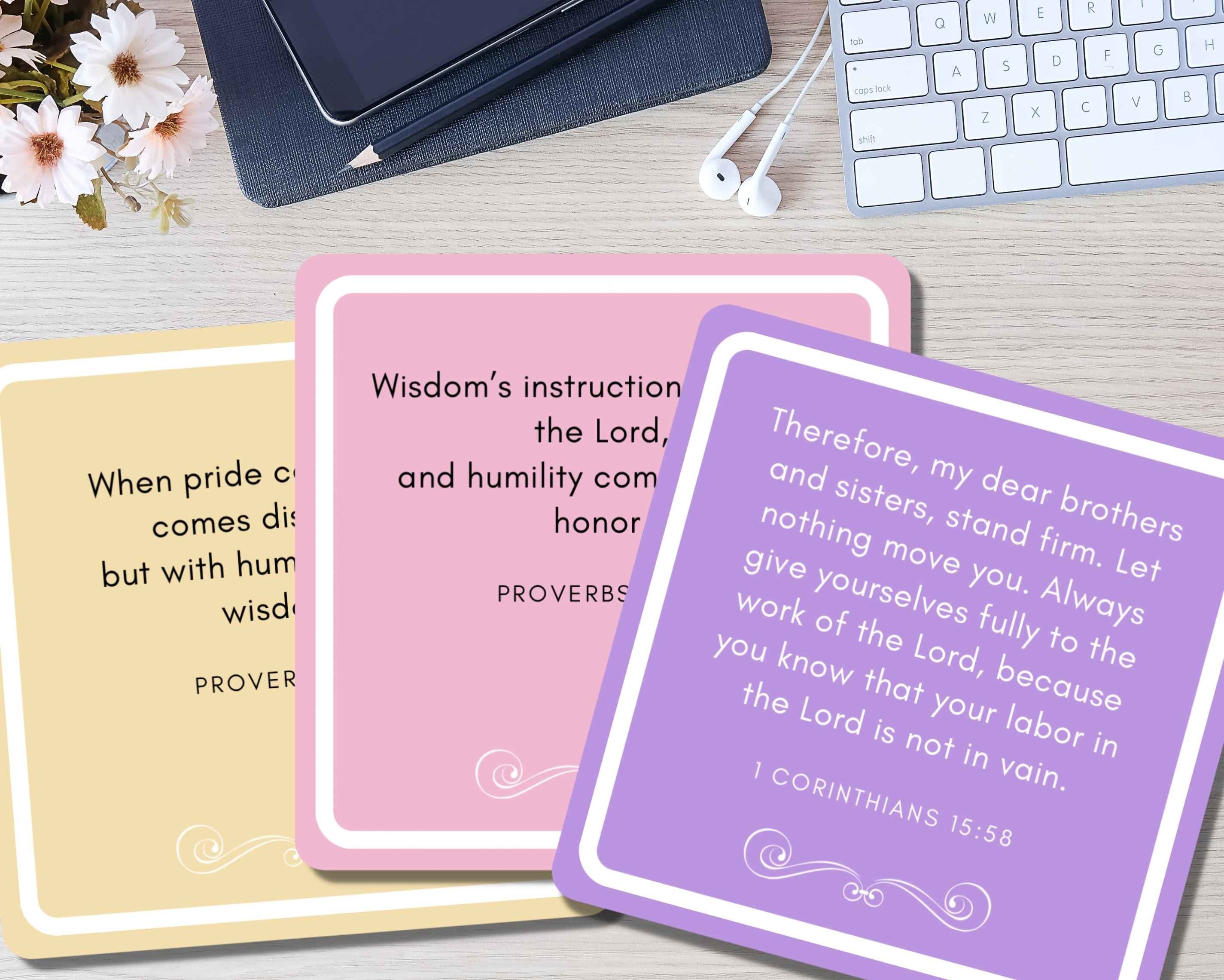 Printable 366 Days of Scripture Flashcards,daily Bible Verse ...