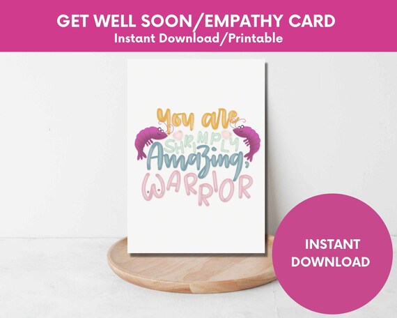 Printable Empathy Card for a Friend With Cancersympathy - Etsy