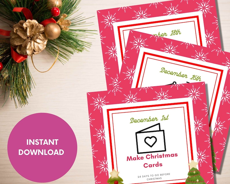 Printable Family Christian Christmas Activities Advent Calendar,kids ...