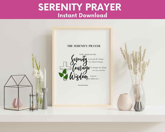 Serenity Prayer Printable Minimalist Modern Christian Faith - Etsy