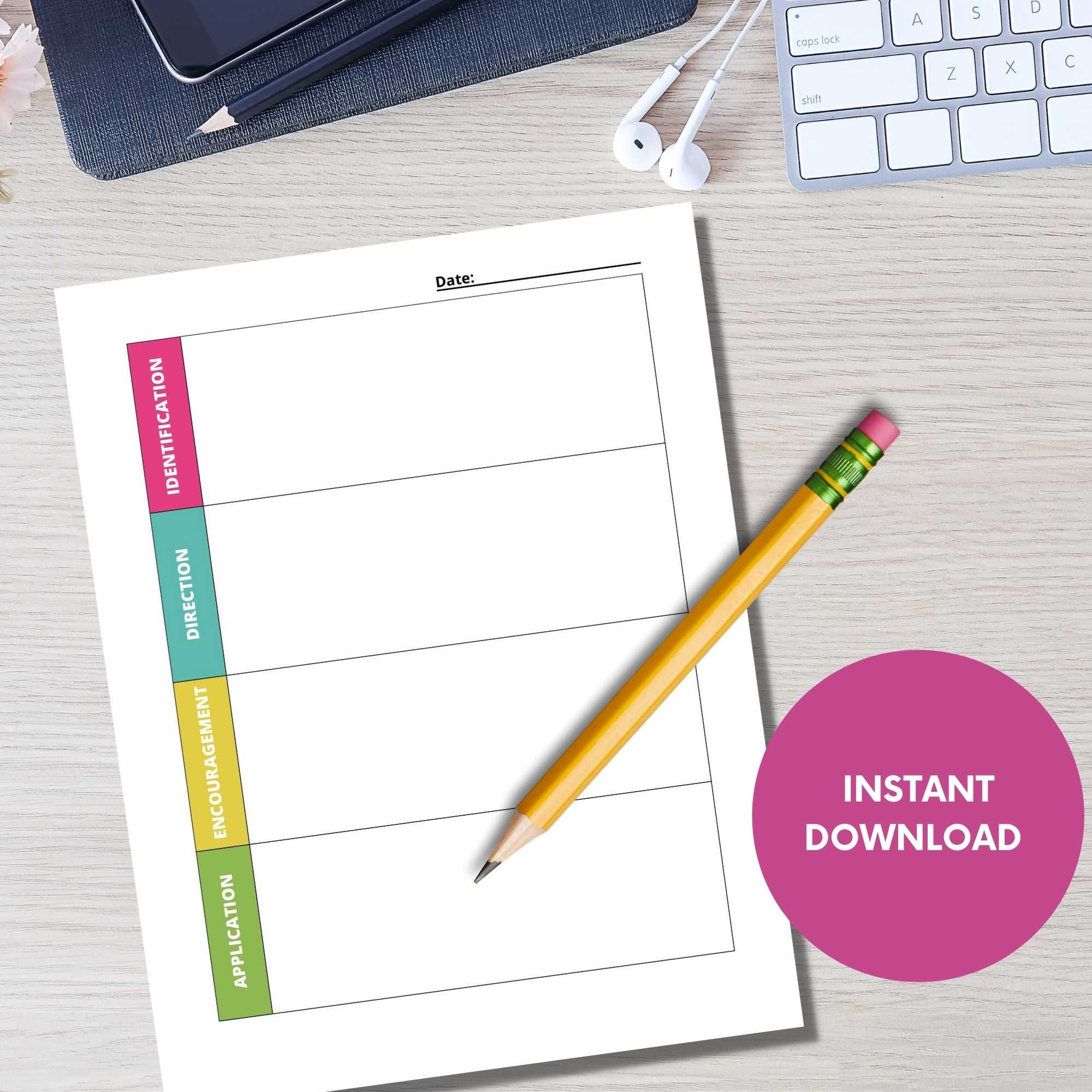 Printable IDEA Devotional Template for Womens Group,christian Bible ...