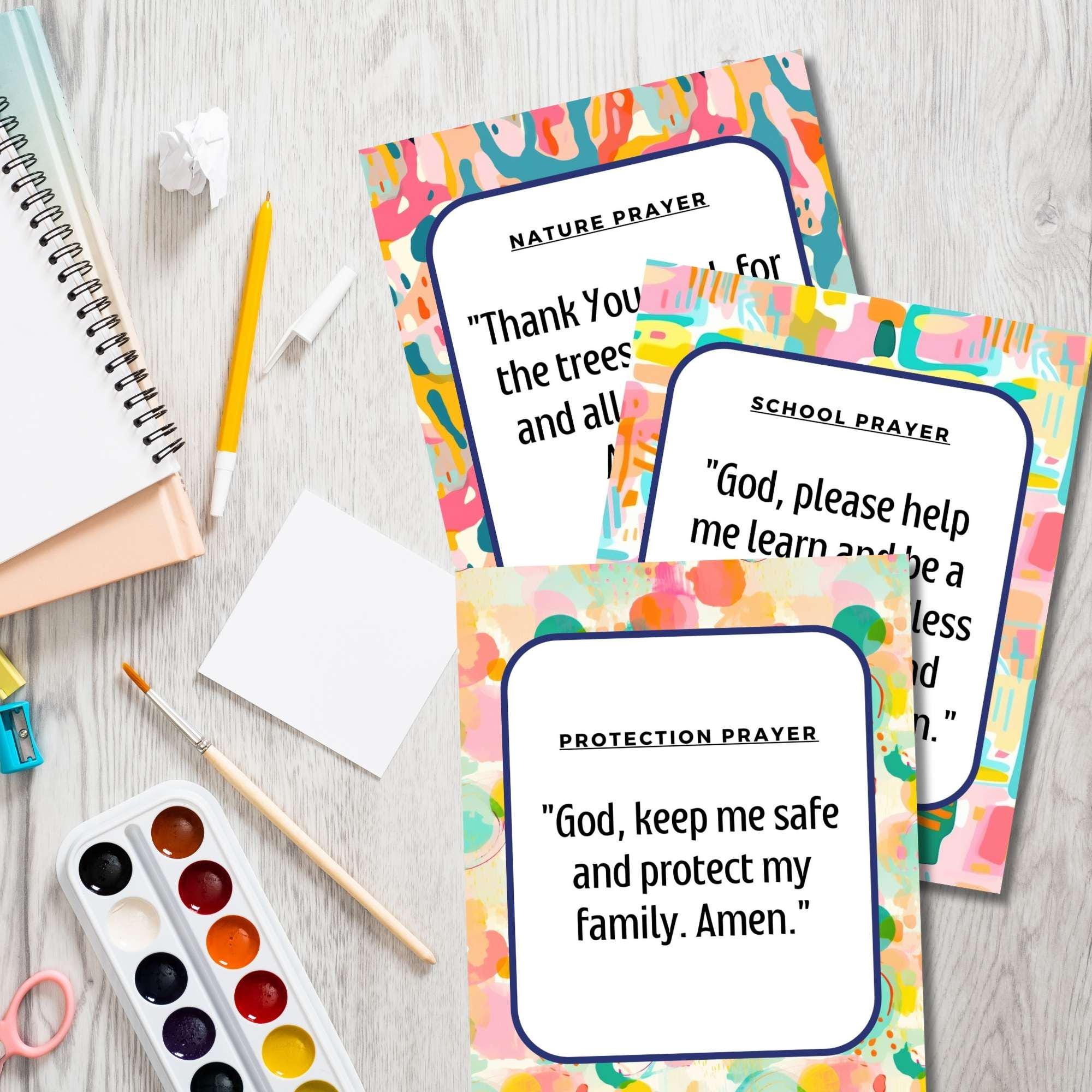 32 Printable Scripture Cards for Kids, Christian Prayer Card Set,church ...