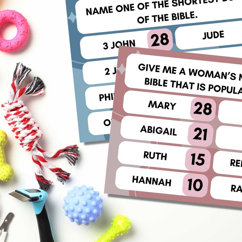 28 Bible Game Cards for Youth Night,christian Women Bible Feud Games ...