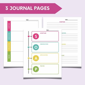 Printable SOAP Devotional Template for Youth Group,christian Bible ...