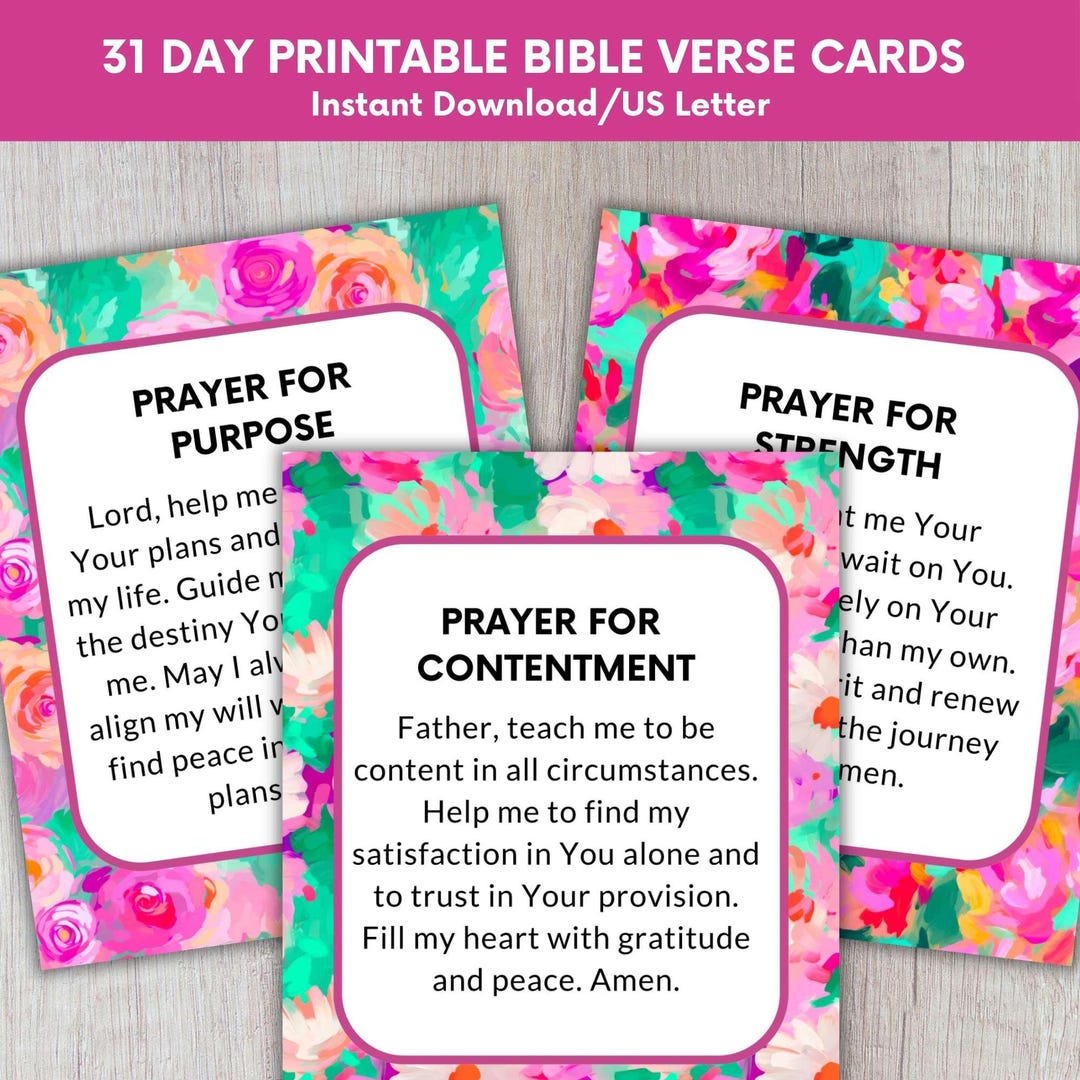 31-day Prayer Cards for Single Women: Christian Printables (digital ...