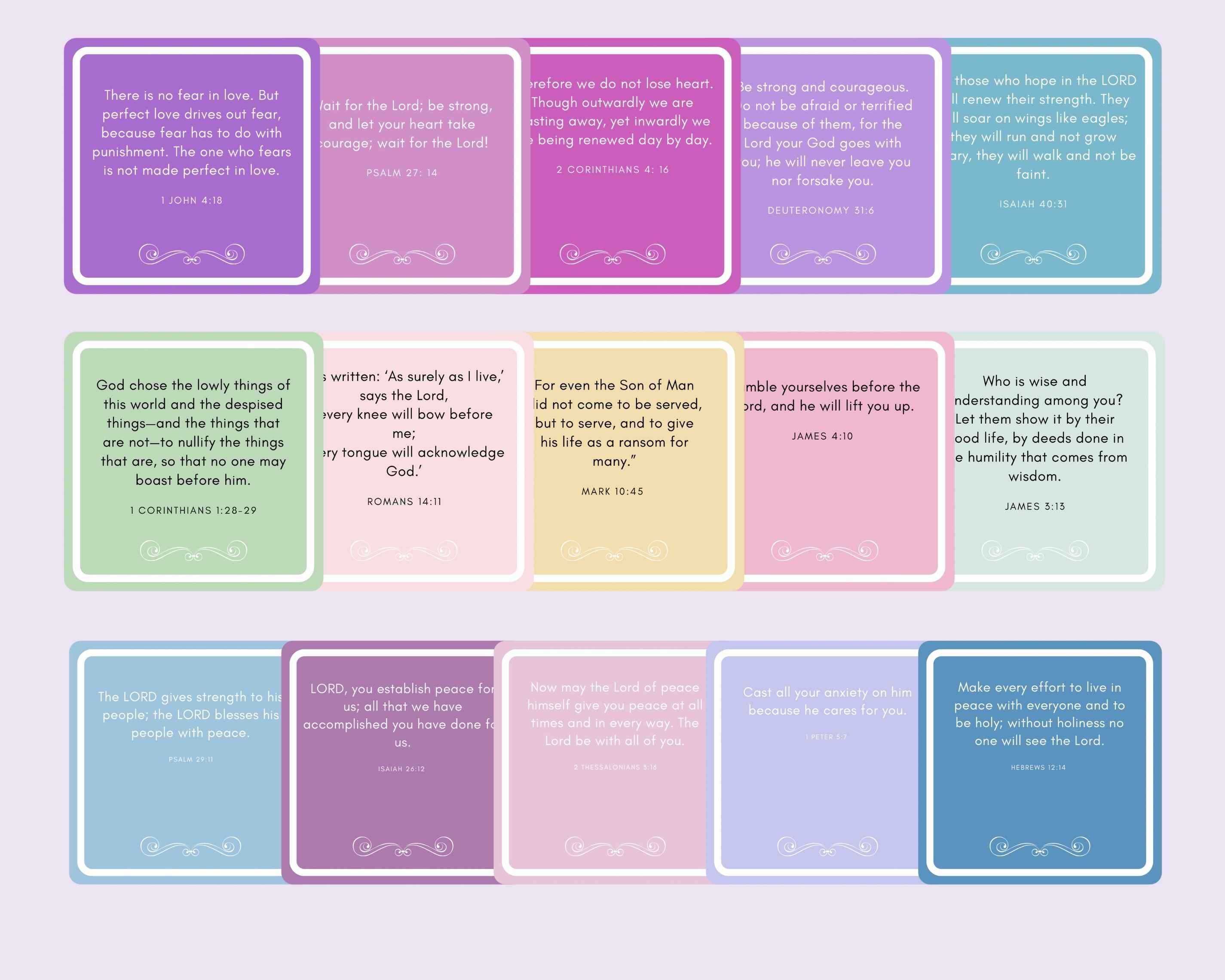 Printable 366 Days of Scripture Flashcards,daily Bible Verse ...