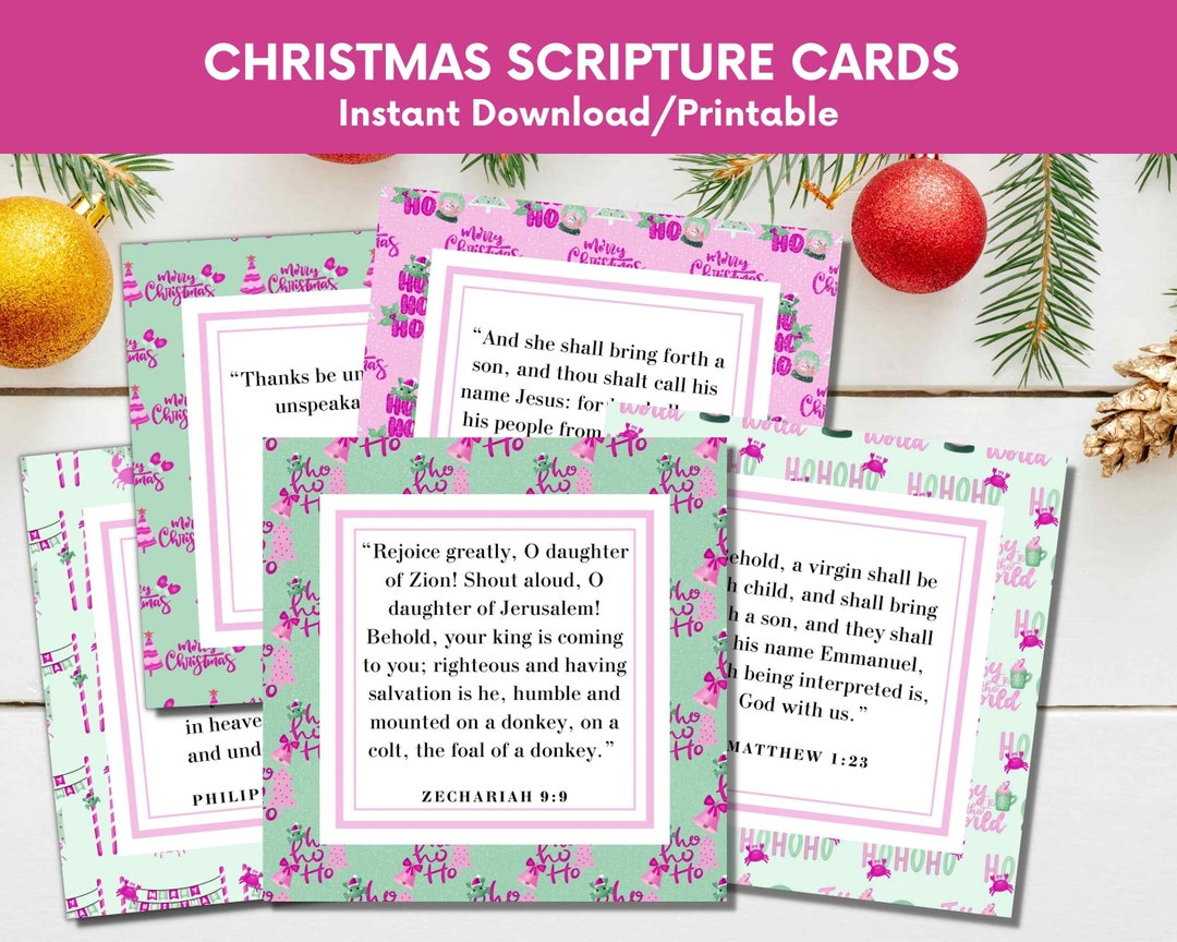 Christmas Bible Verse Cards for Gift Tags,crustaceancore Christmas ...