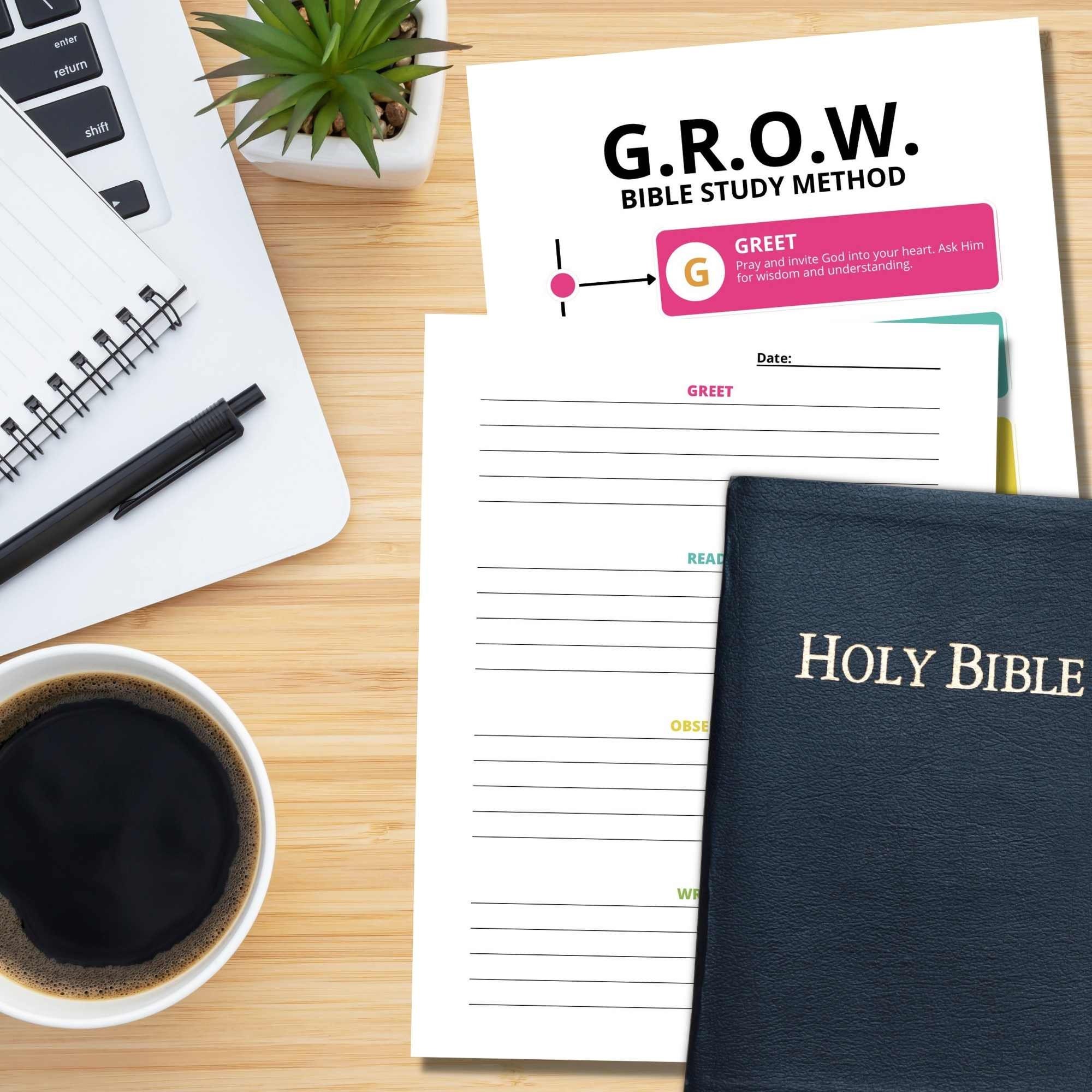 Printable GROW Bible Study Tool for Beginners,christian Devotional ...