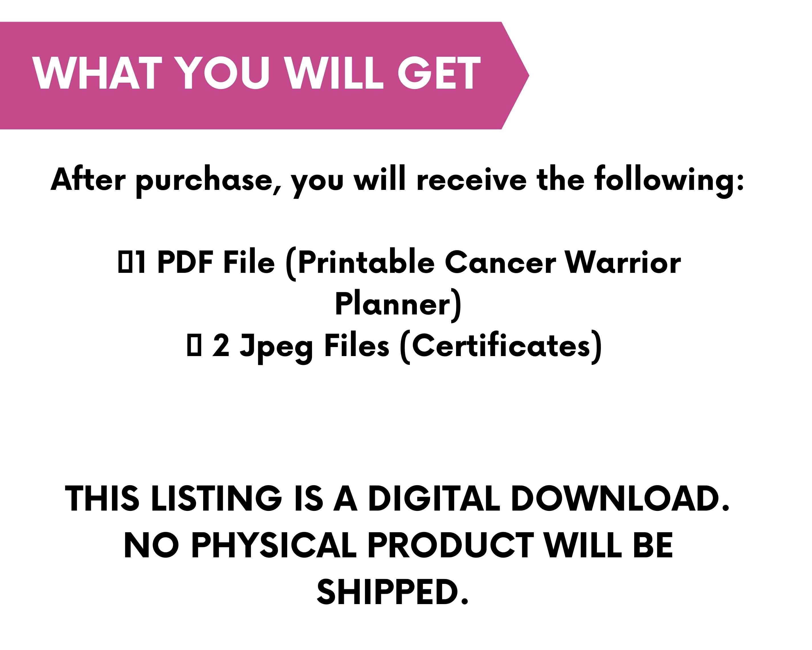 Printable Cancer Journal for Cancer Warriors,breast Cancer Gift Idea ...