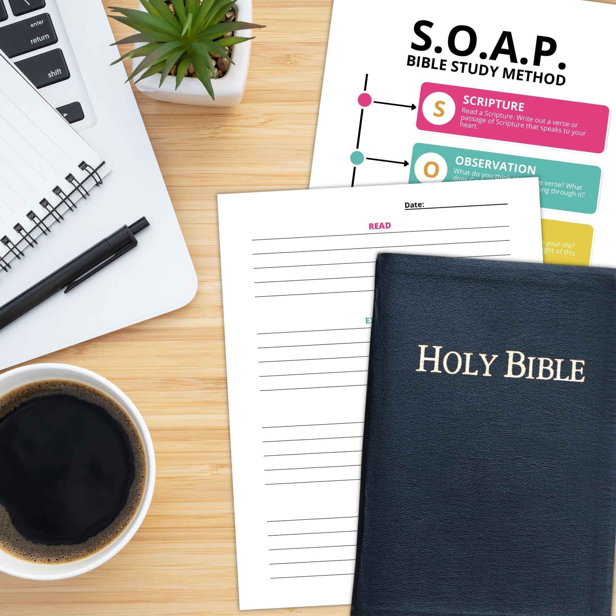 Beginners Simple Printable Devotional Template Tool,christian Bible ...