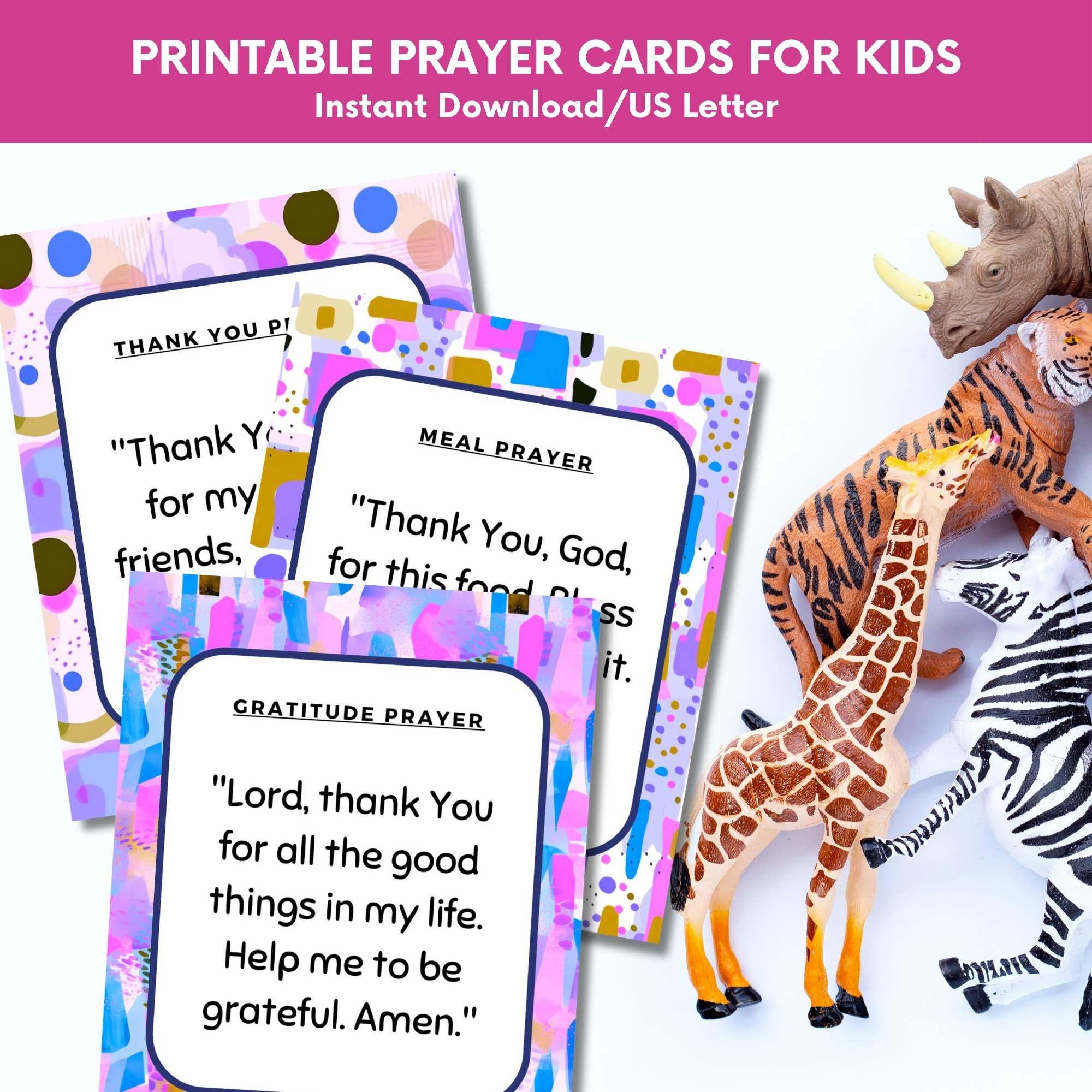 32 Printable Scripture Cards for Kids, Christian Prayer Card Set,church ...