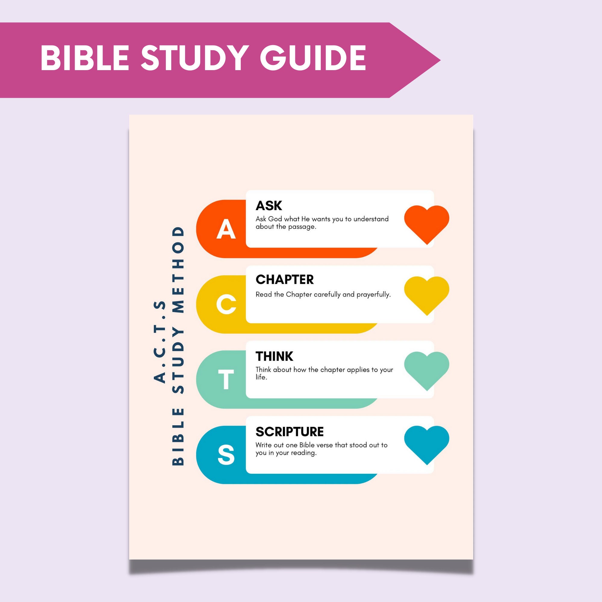 Printable ACTS Bible Study Tool for Beginners,christian Devotional ...