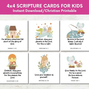 52 Bible Verse Scripture Flashcards Memory Verse,kids Christian ...