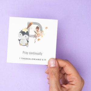 Kids ABC Animal Bible Verse Cards, Bible Verse for Kids, Memory Verse ...