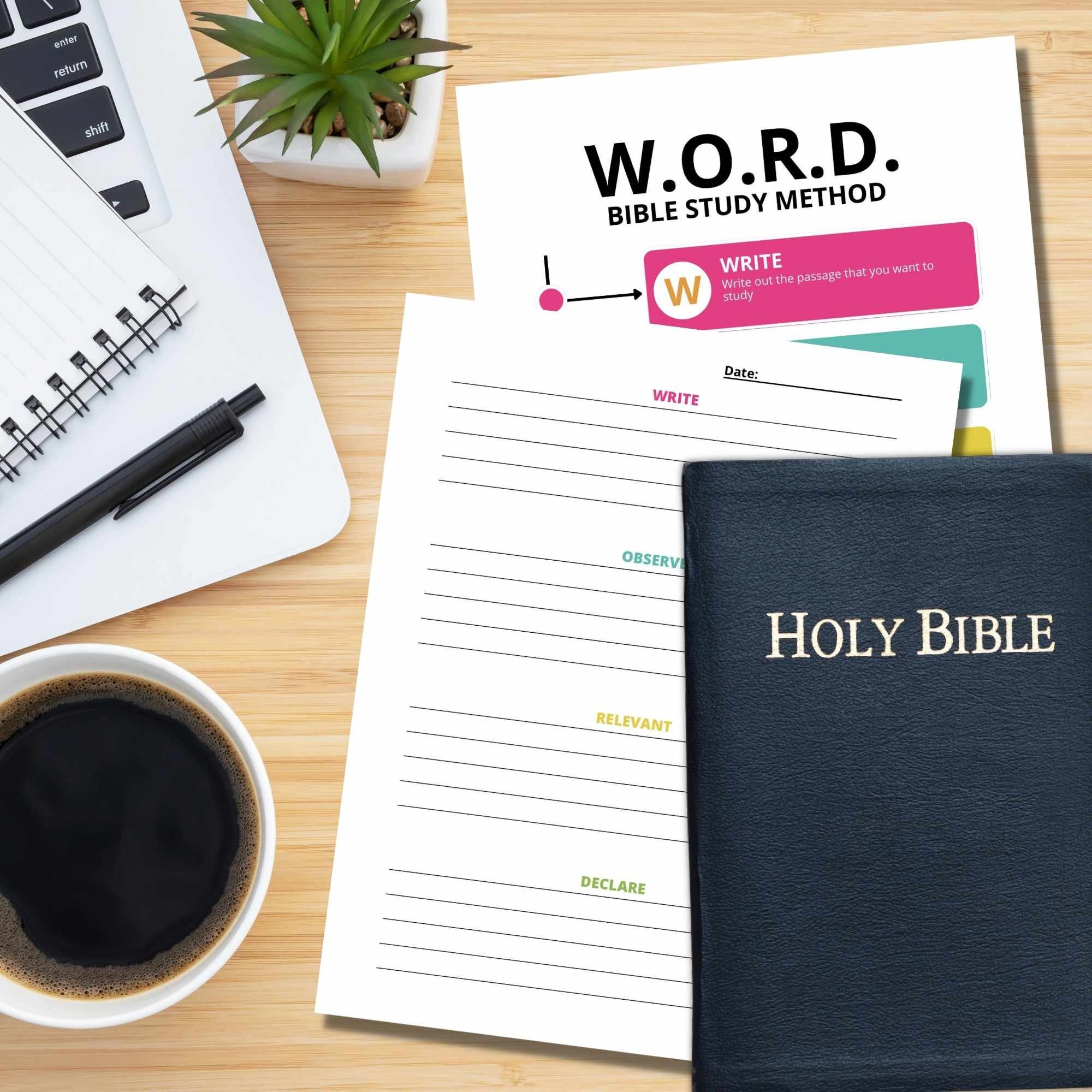 WORD Bible Study Template: Scripture Journaling Guide (digital Download ...