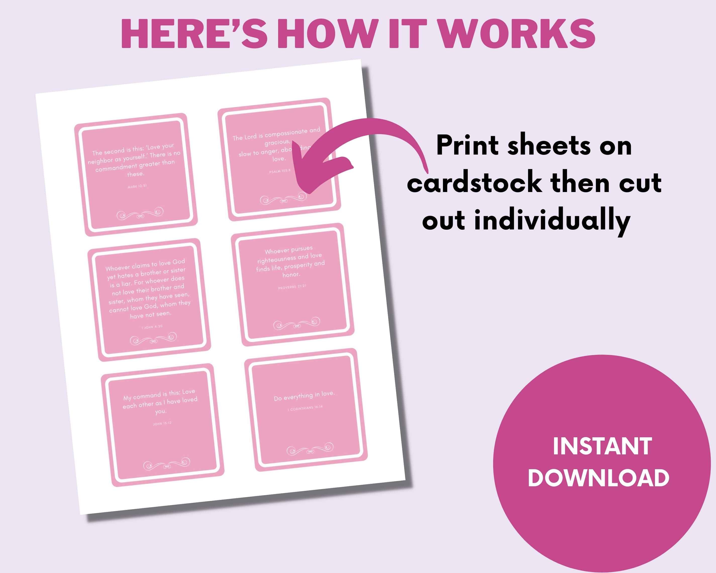 Printable 366 Days of Scripture Flashcards,daily Bible Verse ...