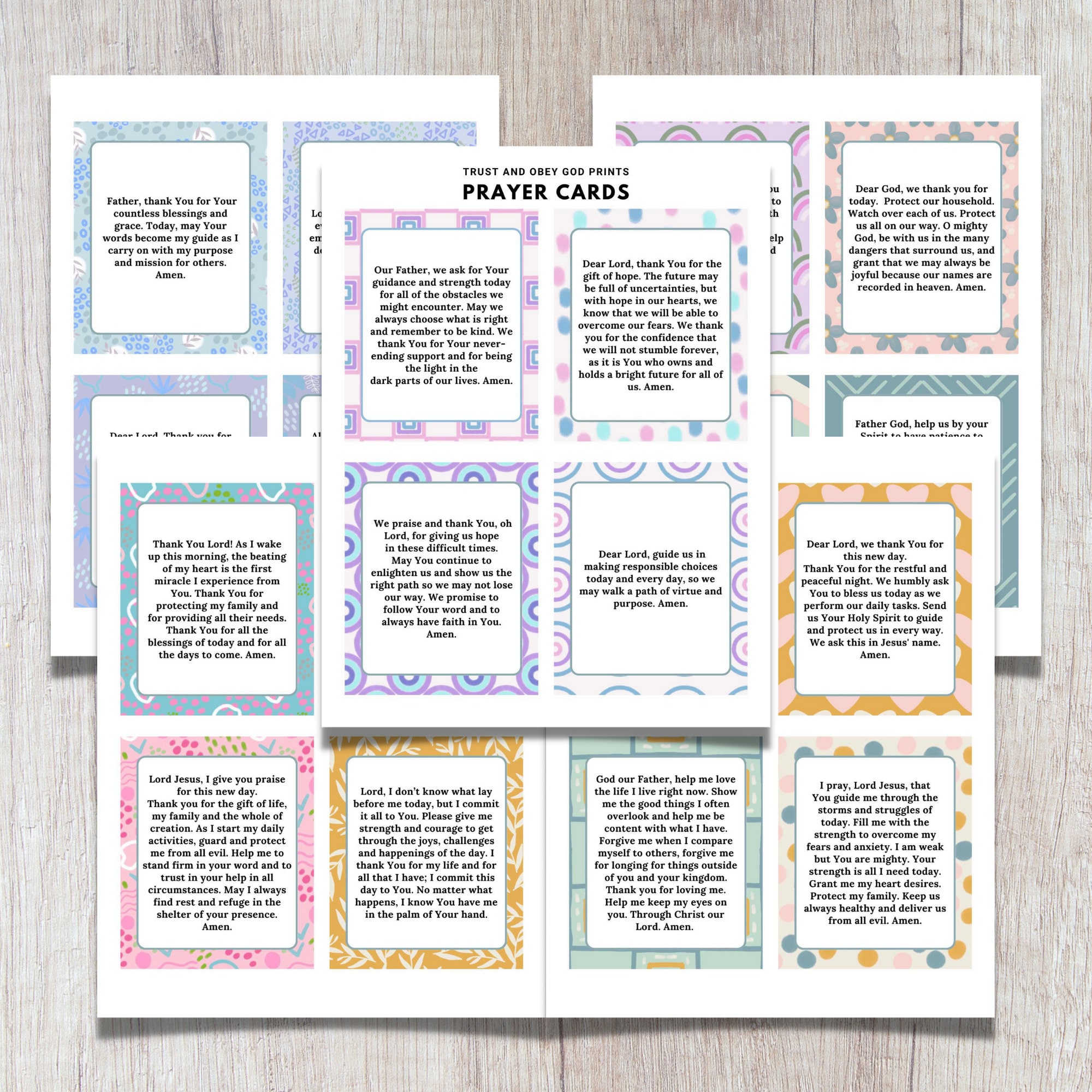 52 Printable Scripture Prayer Card Set,christian Women Prayers ...
