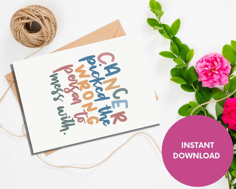 Printable Sympathy Card for Cancer Patients,get Well Soon Thinking of ...
