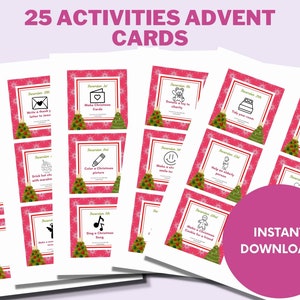 Printable Family Christian Christmas Activities Advent Calendar,kids ...